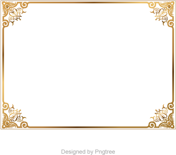 Download Gold Retro Decorative Border, Golden Border，border - Border Gold Frames Png ...