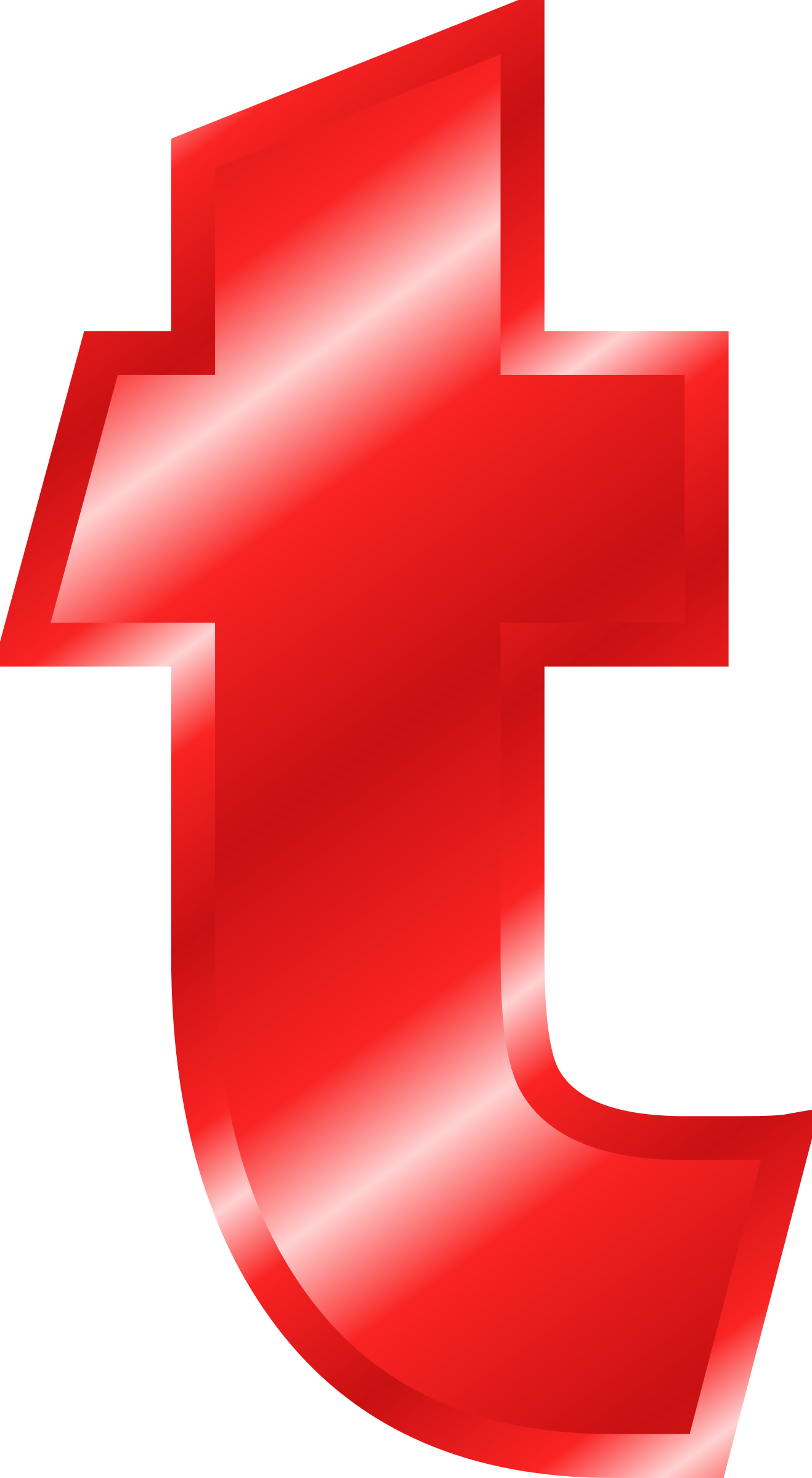 Big Image - Red Letter T Png (1318x2400), Png Download