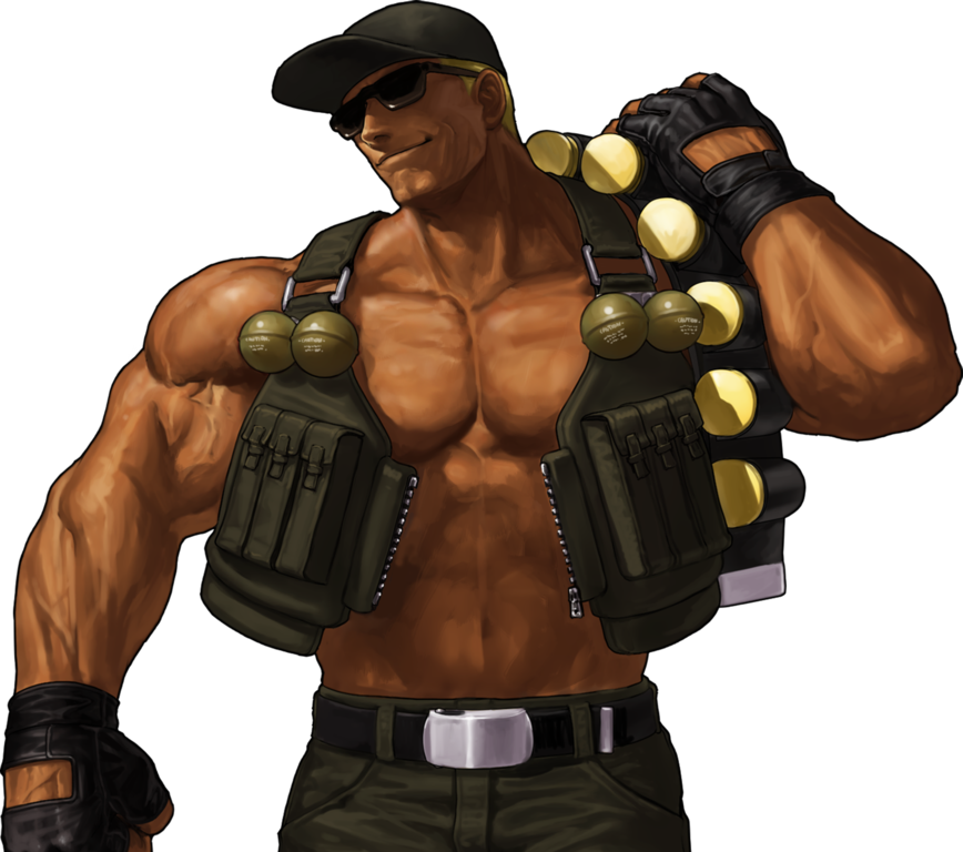 Clark Still Kof Xiii Winning Portrait Art Render - King Of Fighters ...
