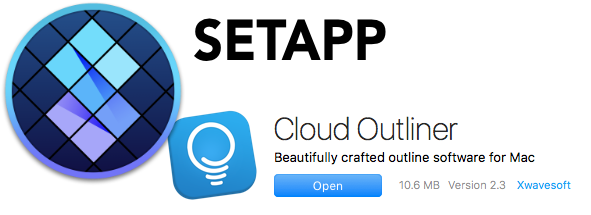 Setapp Logo Over Cloud Outliner Logo - Management (598x224), Png Download