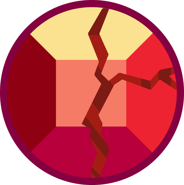 Eye - Shattered Ruby Steven Universe (600x604), Png Download