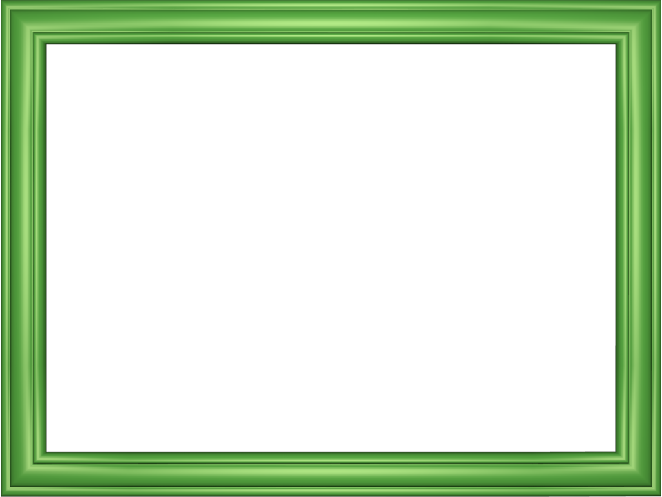Borders For Word Documents - Green Border Transparent Background ...