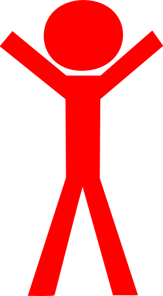 Red Stick Man Hi - Red Stick Figure (330x598), Png Download
