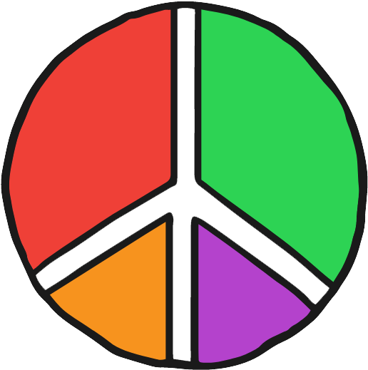 Round Graph Icon Png - Peace Symbols (1000x1000), Png Download