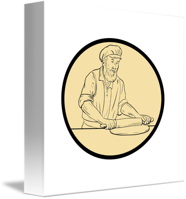 Medieval Rolling Pin Oval - Cafepress Medieval Baker Rolling Pin Oval ...