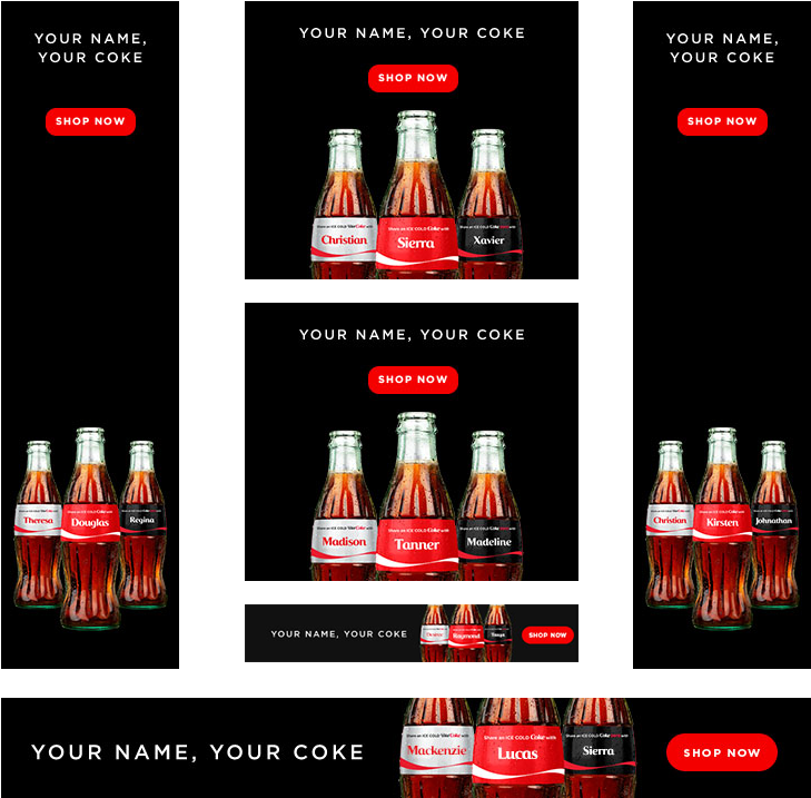 Share A Coke Addressable Banners (900x900), Png Download