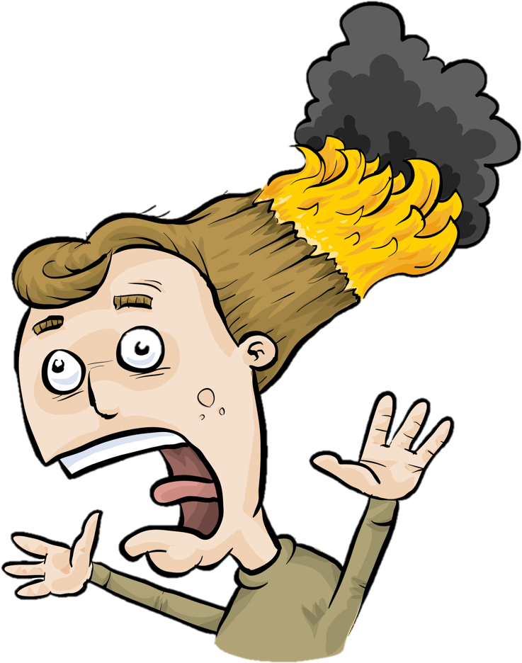 Is Your Customer's Hair On Fire - Animated Hair On Fire (975x1039), Png ...