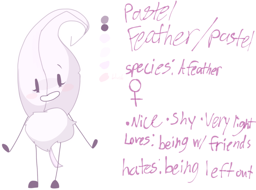 My Object Oc Feather - Cartoon (1024x768), Png Download