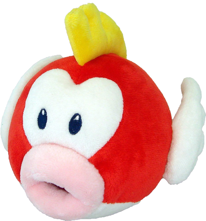 Super Mario Bros - Super Mario Cheep Cheep Plush (1000x1000), Png Download