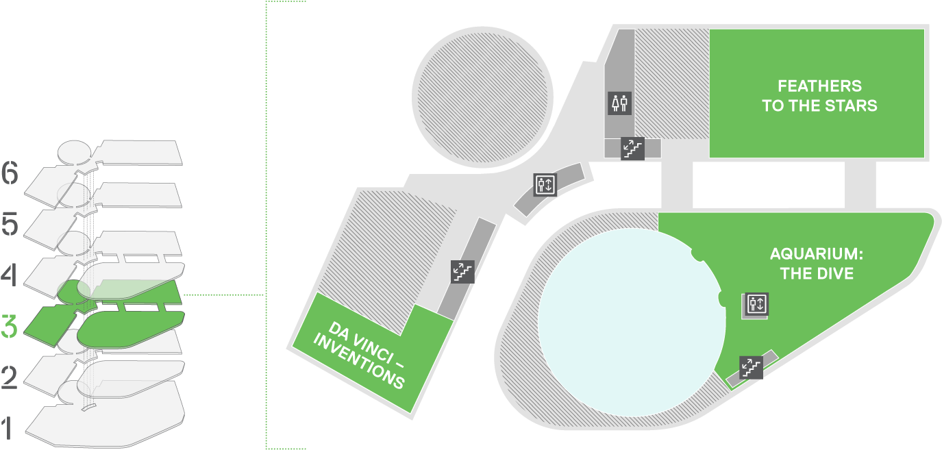 Museum Map - Miami Frost Museum Floorplan (1538x714), Png Download