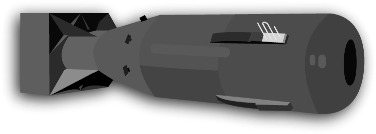 Little Boy Bomb Png Clip Art Black And White - Little Boy Bomb ...