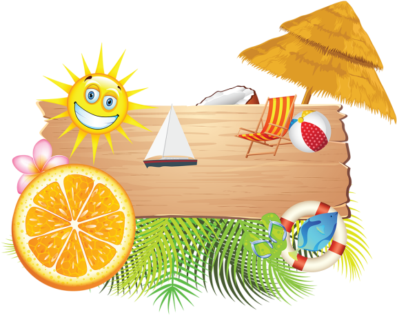 Summer Holiday Beach Elements, Summer, Holiday, Vacation - Clip Art ...