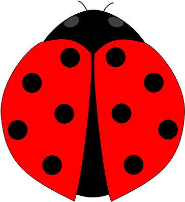 Lady Bug Clip Art - Clip Art Lady Bugs (411x440), Png Download