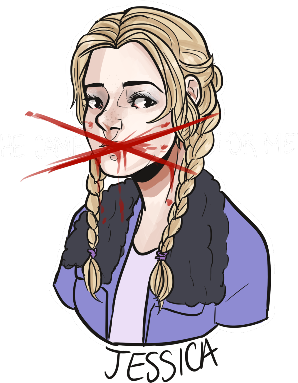 Until Dawn - Jess - Drawing (1280x1484), Png Download