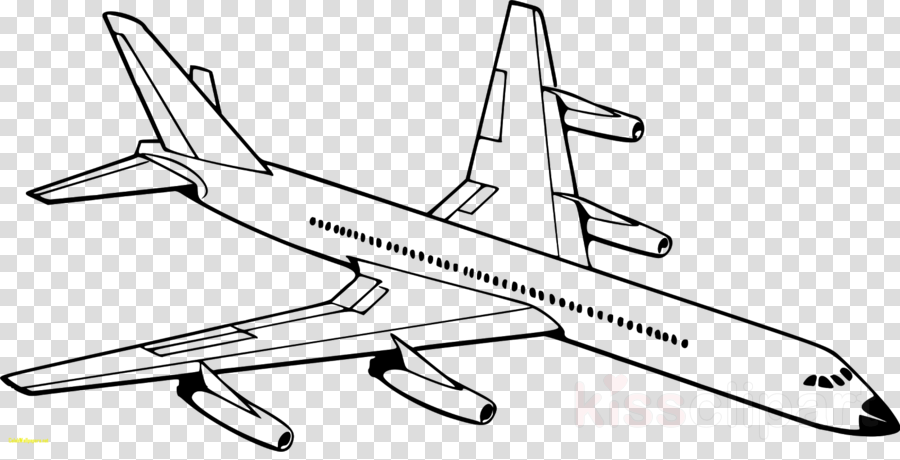 Airplane Drawing (900x460), Png Download