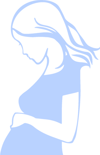 Light Blue Logo Pregnant Woman - Illustration (348x539), Png Download