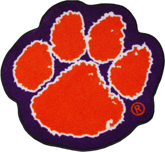 Clemson Tiger Paw Rug - My Team By Milliken Collegiate Clemson ...