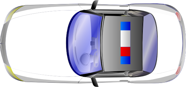 Police Car Top View Vector (600x282), Png Download