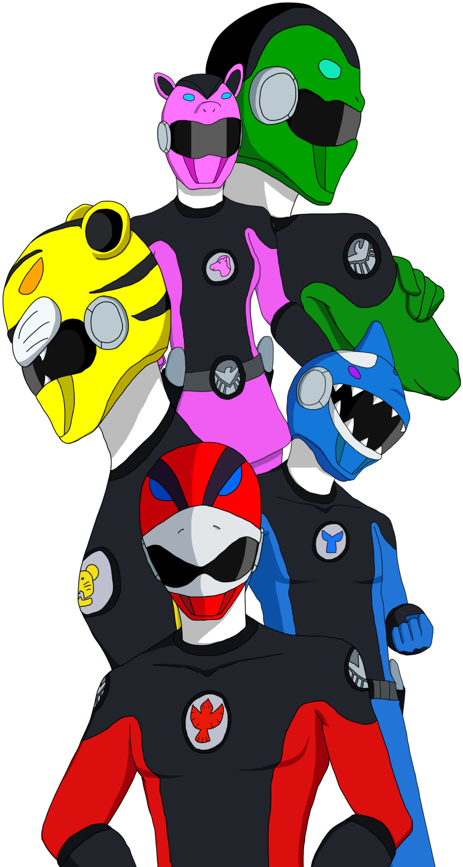 Power Rangers Favourites By Mcsaurus - Art (1024x1814), Png Download