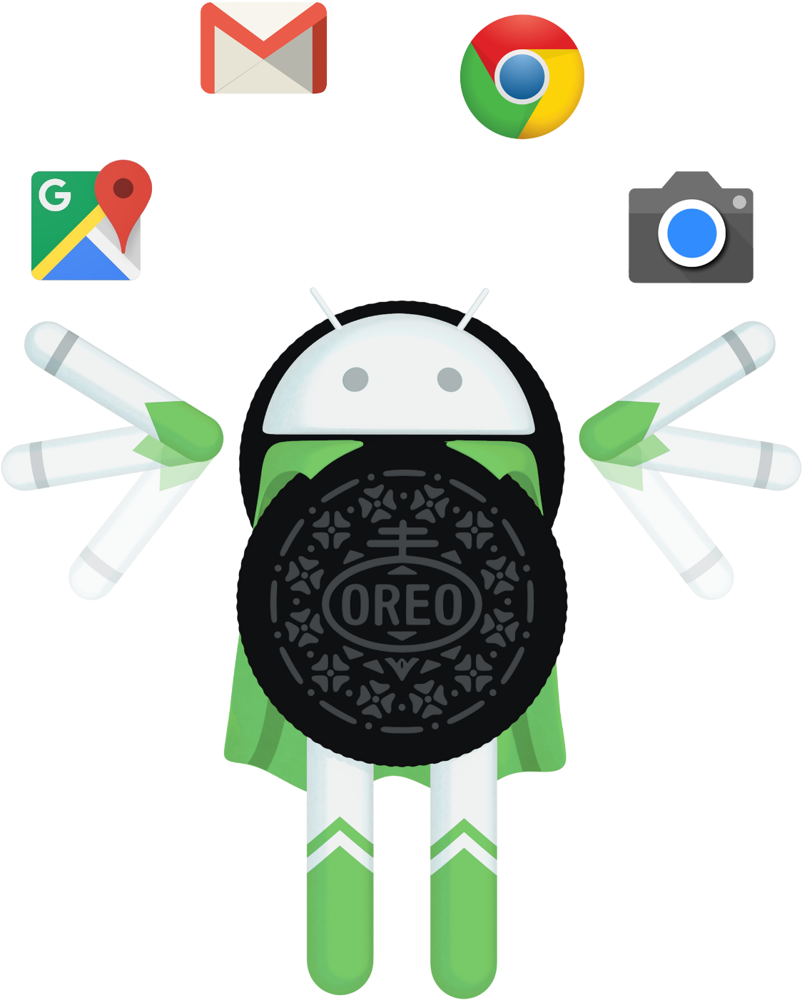 Android Oreo Vector Free Png Pic - Android Oreo Png (846x1024), Png ...