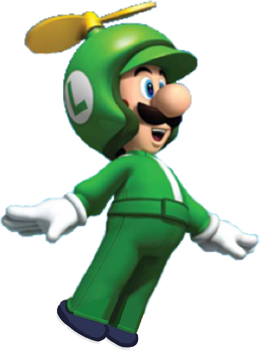 Propeller Luigi - Propeller Mario And Luigi (972x1267), Png Download