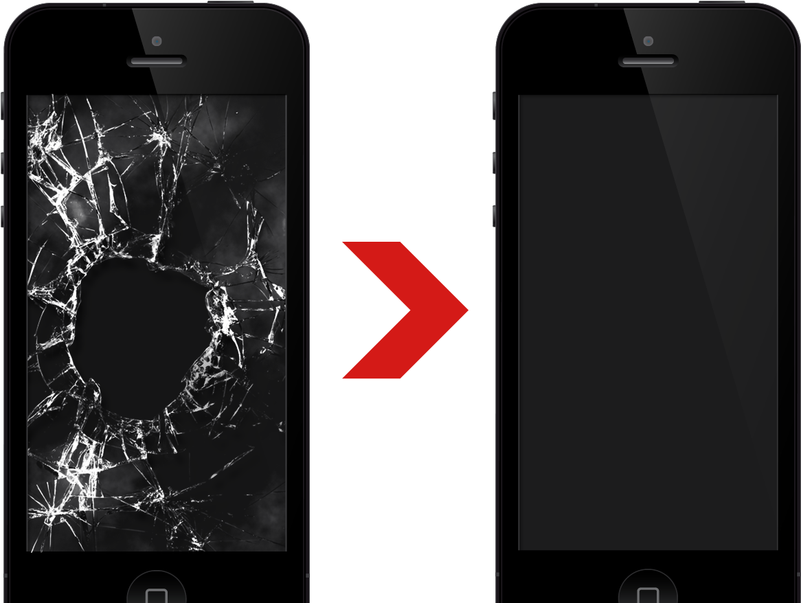 Download Broken Phone Png Vector Black And White - Broken Phone Fixed ...