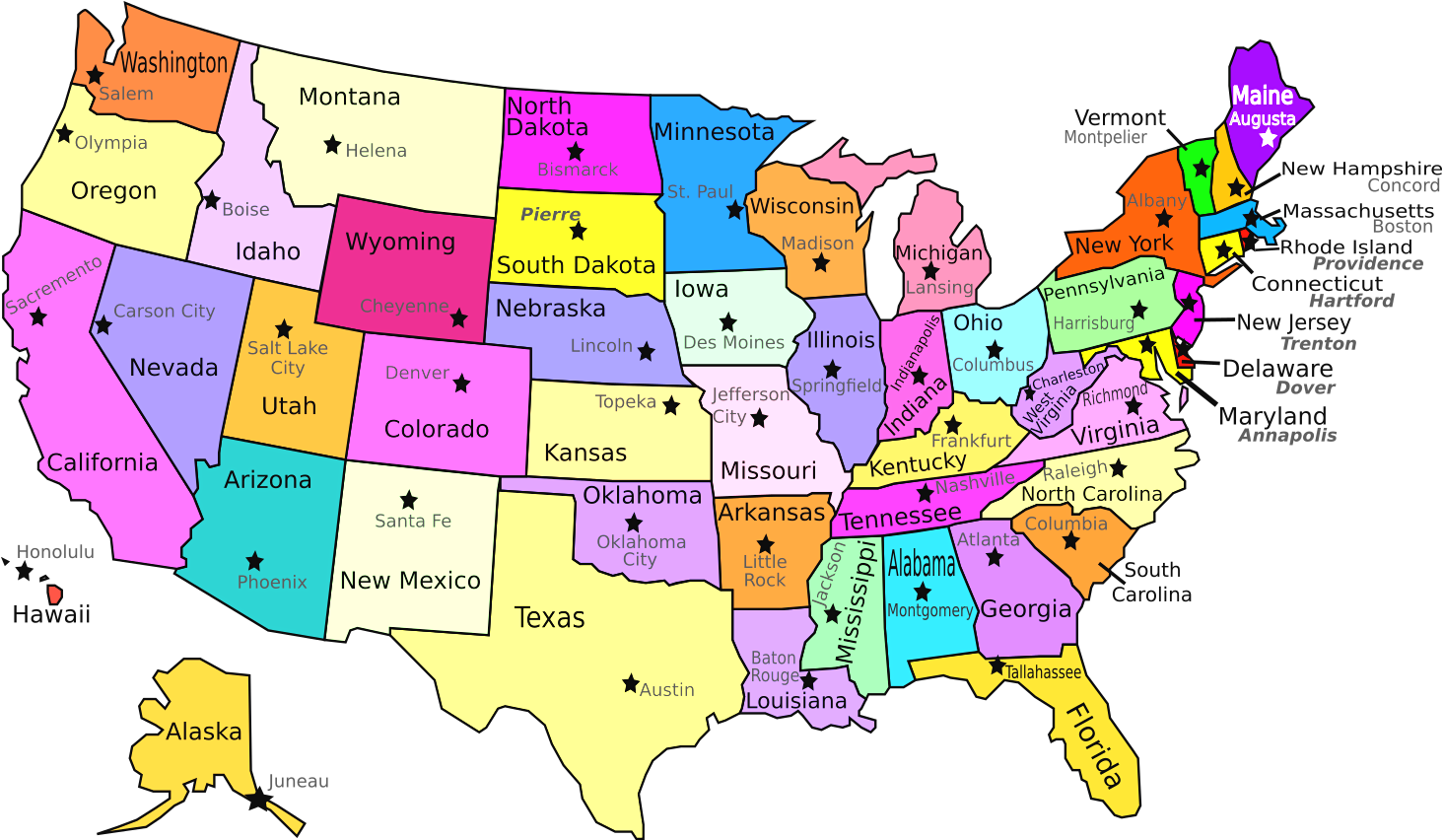Map With States And Capitals Labeled Usa My Blog Printable State Name 