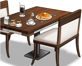 Café Table Set - Table (365x347), Png Download