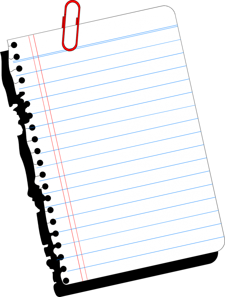 Lined Notebook Paper Png Clip Art Black And White Download - Look At ...