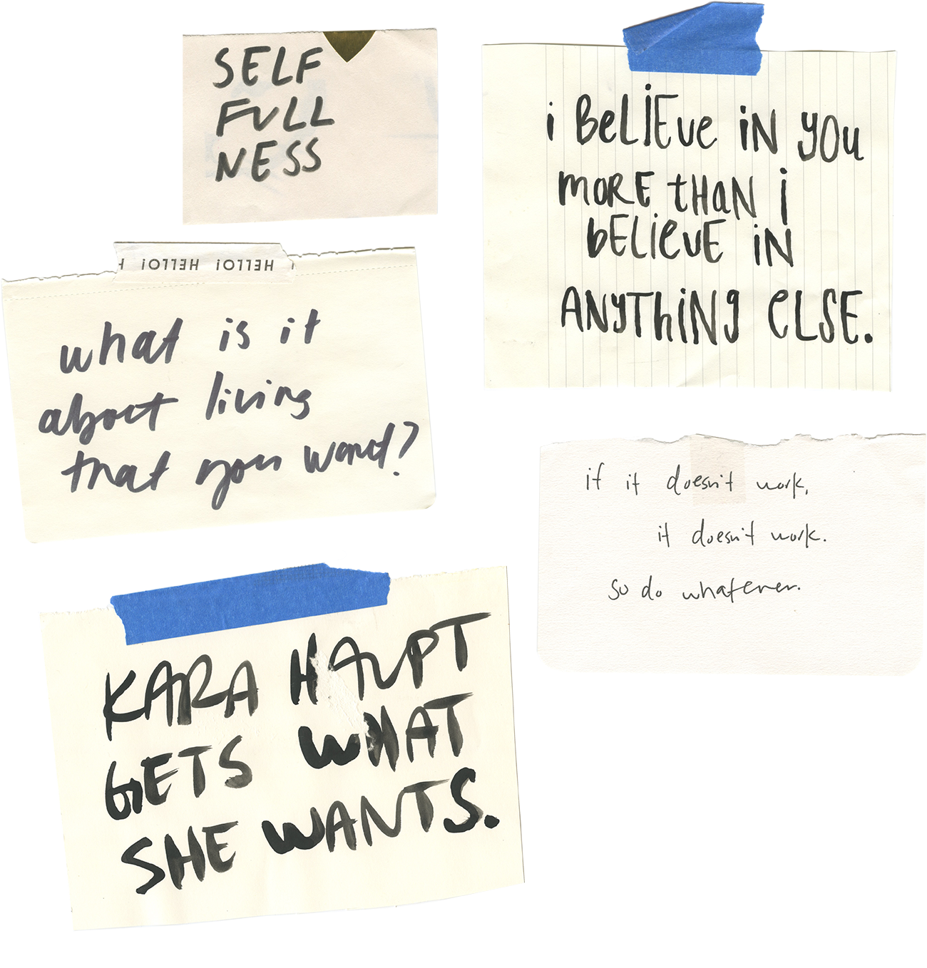 The Notes, They Carried Me Through That First Worry - Handwriting ...