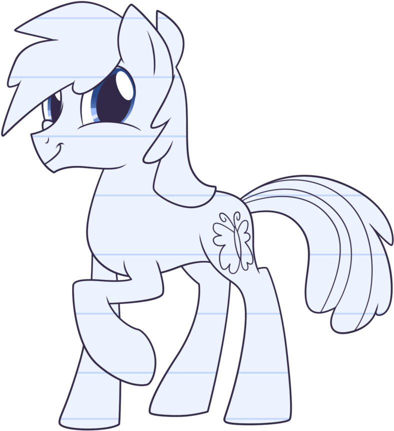 Lined Paper, Oc, Oc Only, Oc - Cartoon (904x1024), Png Download