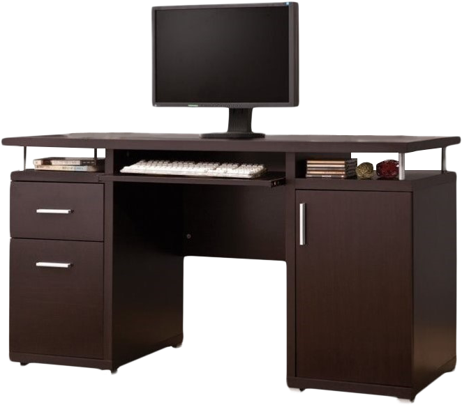 Brayden Studio 2 Drawer Computer Desk Finish: Cappuccino (798x798), Png ...