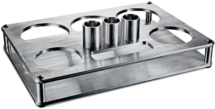 Billet Floating Bottle Service Tray Silver Finish - Tray (500x500), Png ...