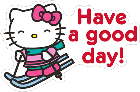 Have A Good Day Sticker - Have A Good Day Hello Kitty (490x317), Png ...