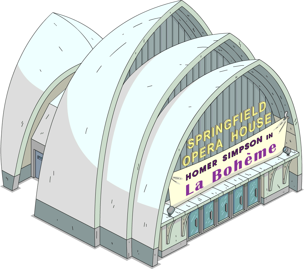 Opera House - The Simpsons (1021x905), Png Download