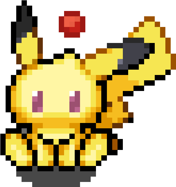 Pikachu Chao - Sonic Chao Pixel Art (614x634), Png Download