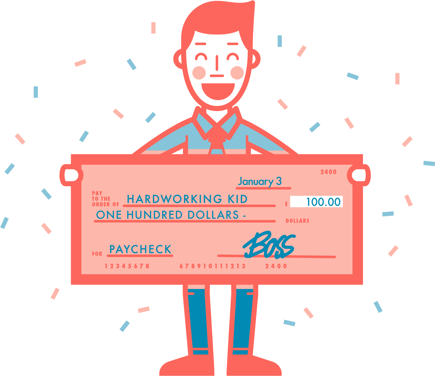 48 Paycheck - Cartoon (1438x1279), Png Download