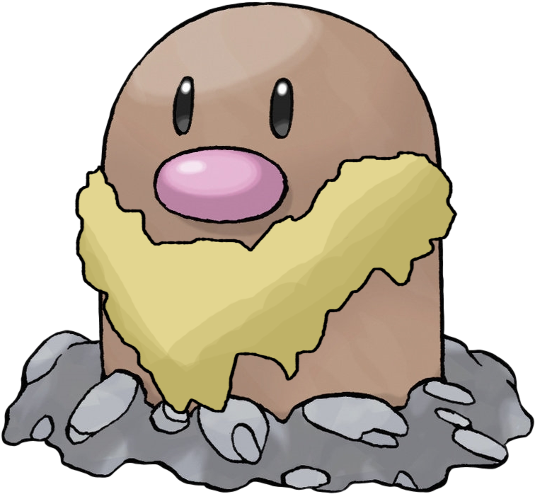 Imagewhat - Diglett Pokemon (755x755), Png Download