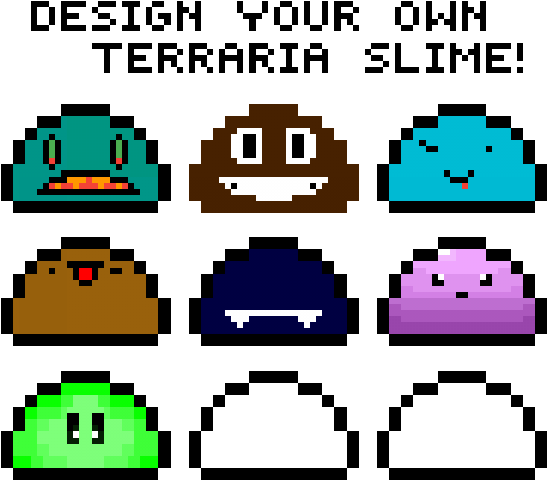 Design Your Own Terraria Slime - Framed Canvas Art - Pursuit Of ...