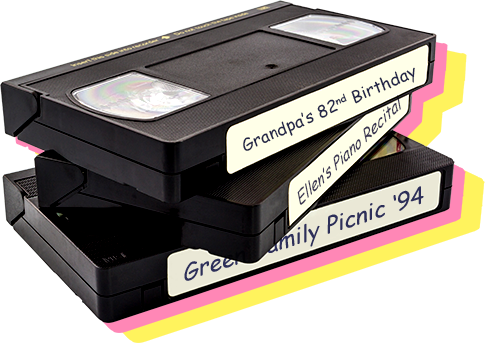 Personalize - Stack Of Vhs Tapes (485x343), Png Download