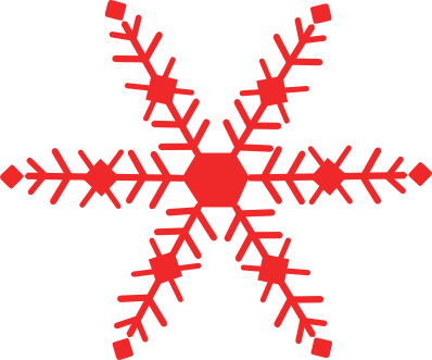 Download Snowflake Clipart Transparent Background - Red Snowflake Clip ...