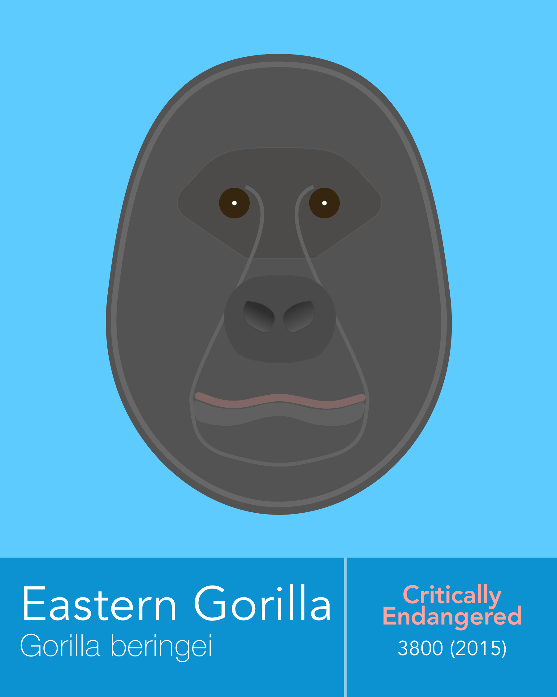 7- Eastern Gorilla - Poster (1800x2250), Png Download
