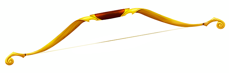 Golden Bow - Apollo's Golden Bow And Arrow (800x256), Png Download
