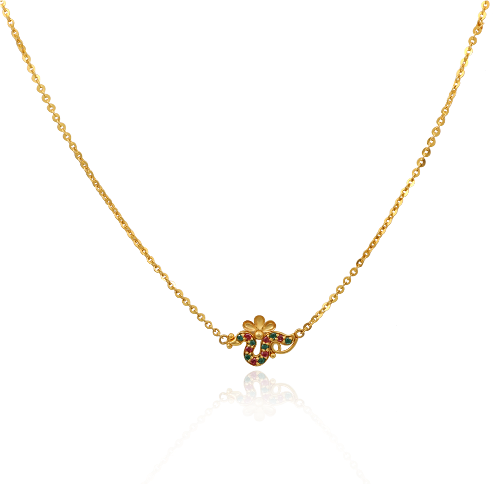 Beautiful Gold Chain With Pendant - Necklace (1000x1000), Png Download