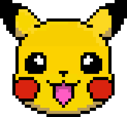 Download Pikachu Face - Pixel Art Pikachu | Transparent PNG Download ...