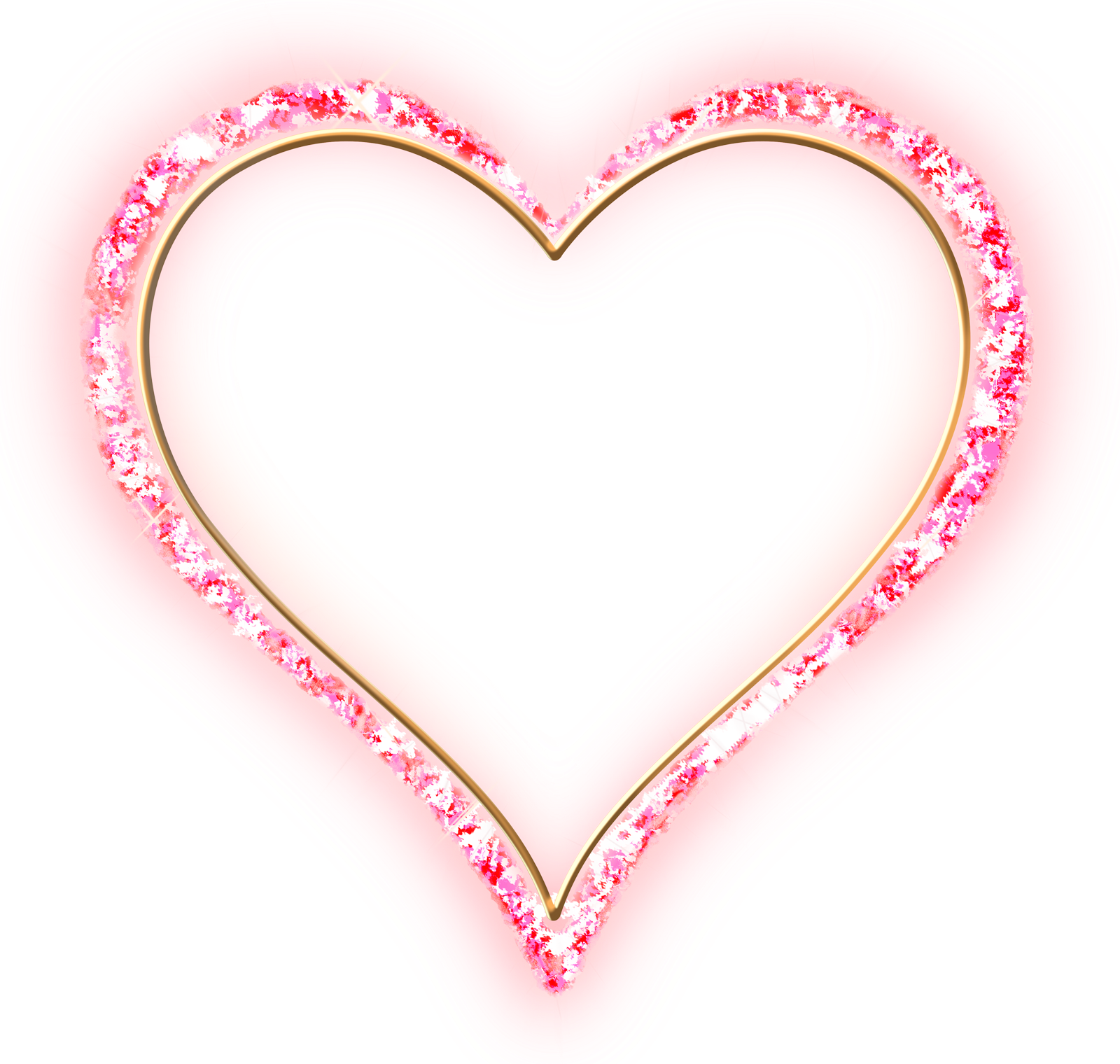 Png Cliparts Clip Freeuse - Pink Heart Frame Png (1600x1520), Png Download
