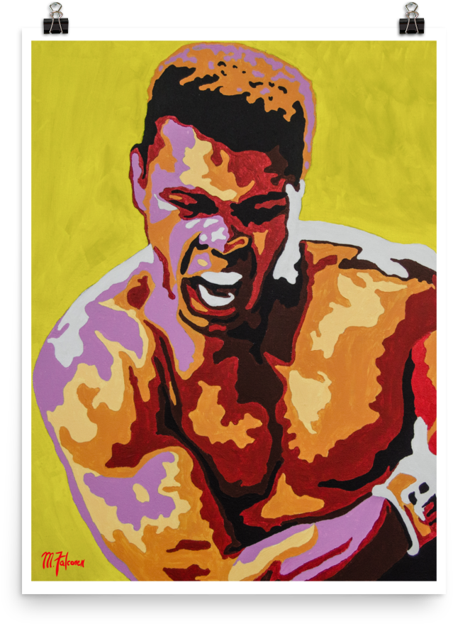 Download Muhammad Ali Print - Illustration | Transparent PNG Download ...
