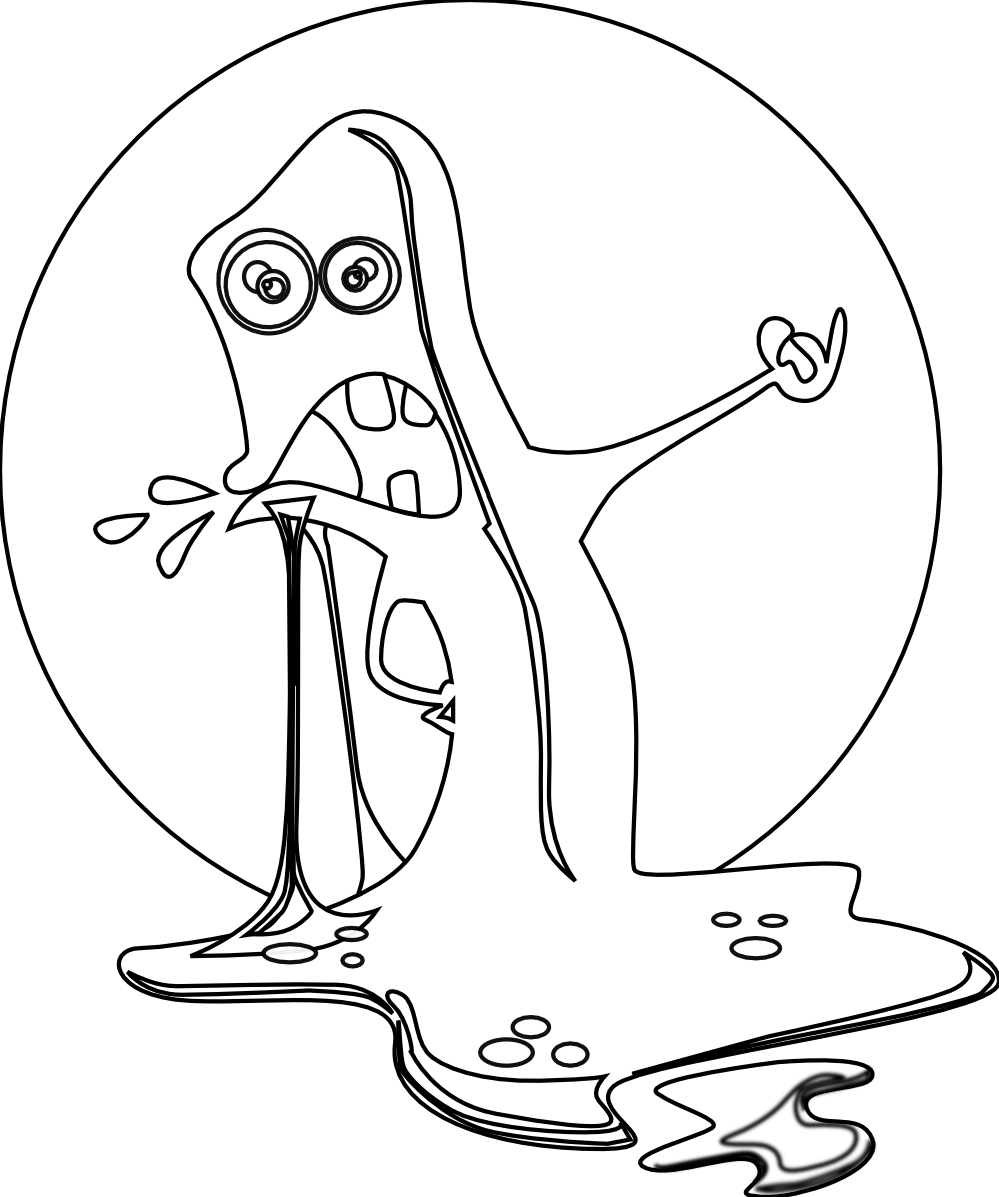 Blob Fish Coloring Pages Page - Cartoon (999x1197), Png Download
