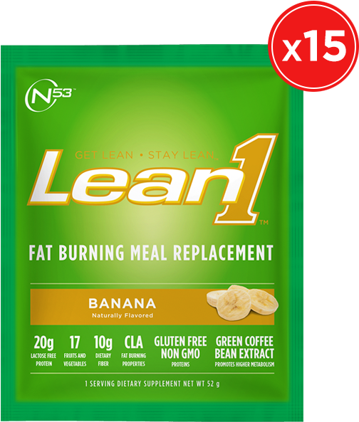 Lean1 15-serving Packets - Nutrition53 Lean1 (908x1024), Png Download