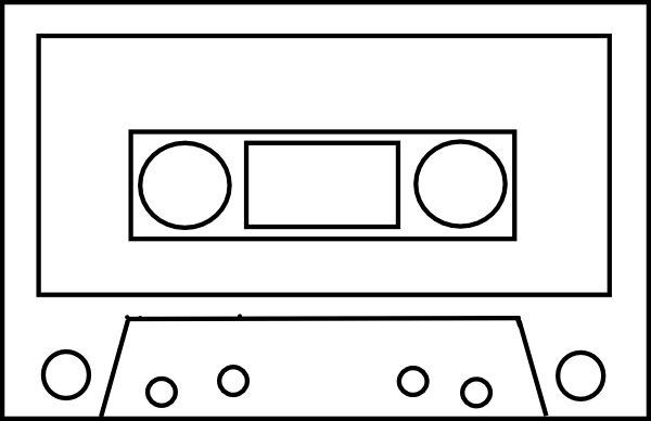 80 Clipart Cassette Player - Cassette Tape Coloring Page (600x388), Png ...